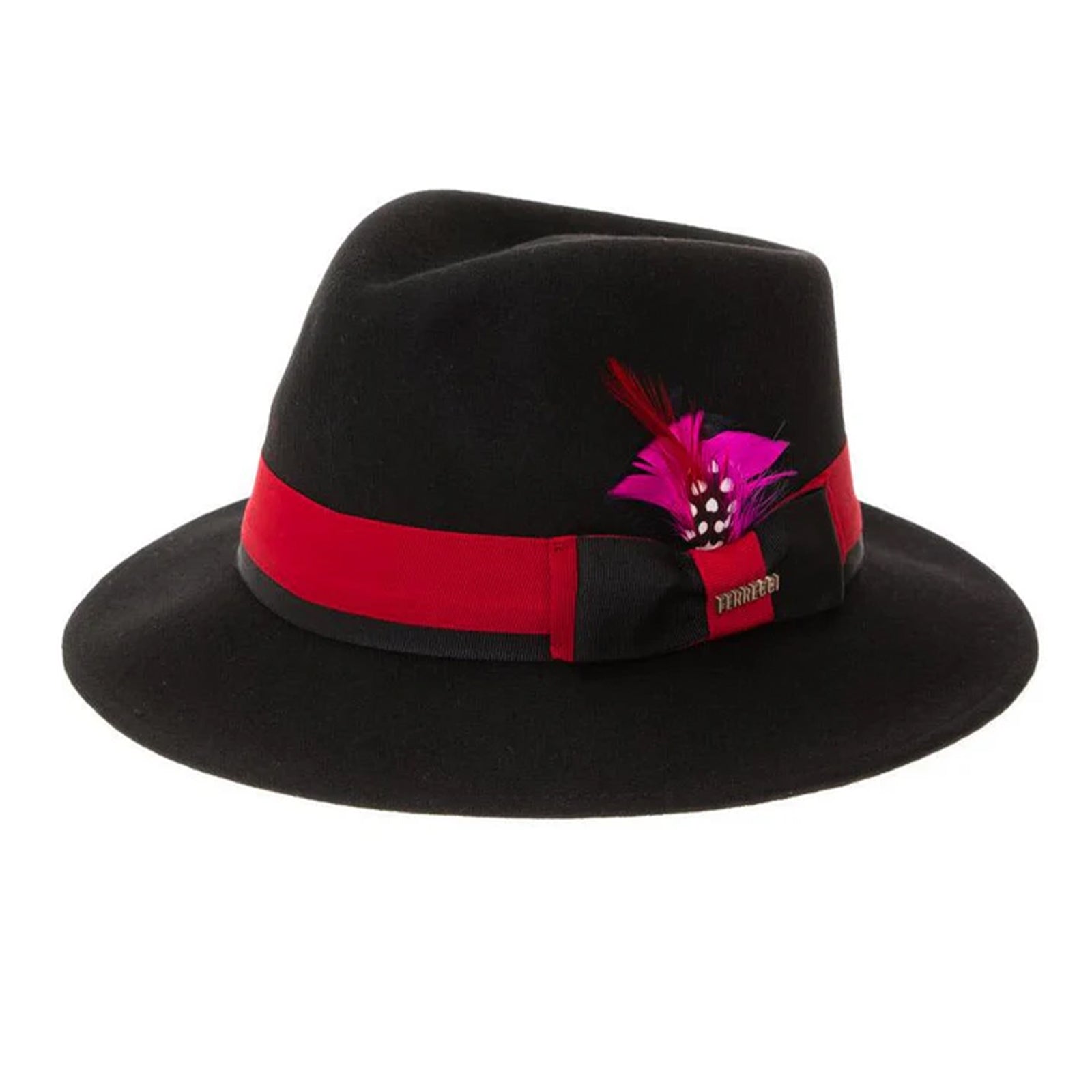 Men's Classic Two Tone Fedora Dress Hat in Black & Red – SignatureMenswear