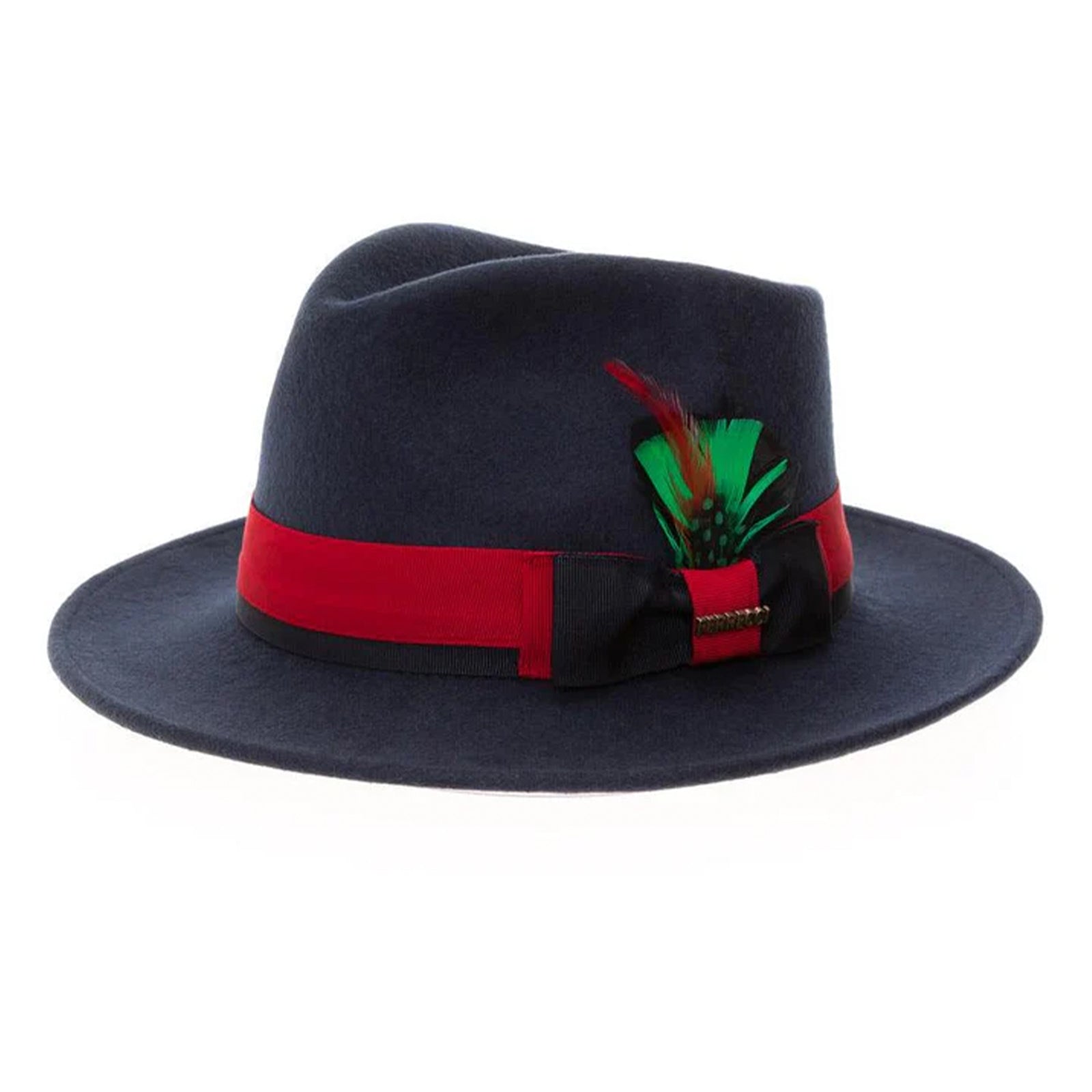 Men's Classic Two Tone Fedora Dress Hat in Navy & Red – SignatureMenswear