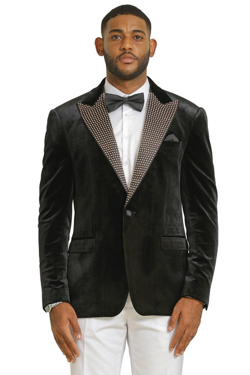 Men's Stacy Adams Velvet Wedding & Prom Tuxedo Jacket With Rhinestone ...