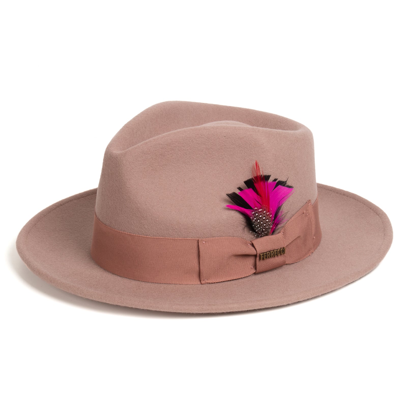 Mens Classic Wool Fedora Dress Hat in Dark Pink – SignatureMenswear