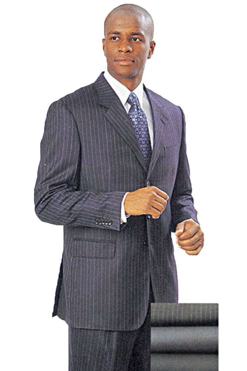 3 Button Mens 100% Wool Classic Fit Suit in Grey – SignatureMenswear